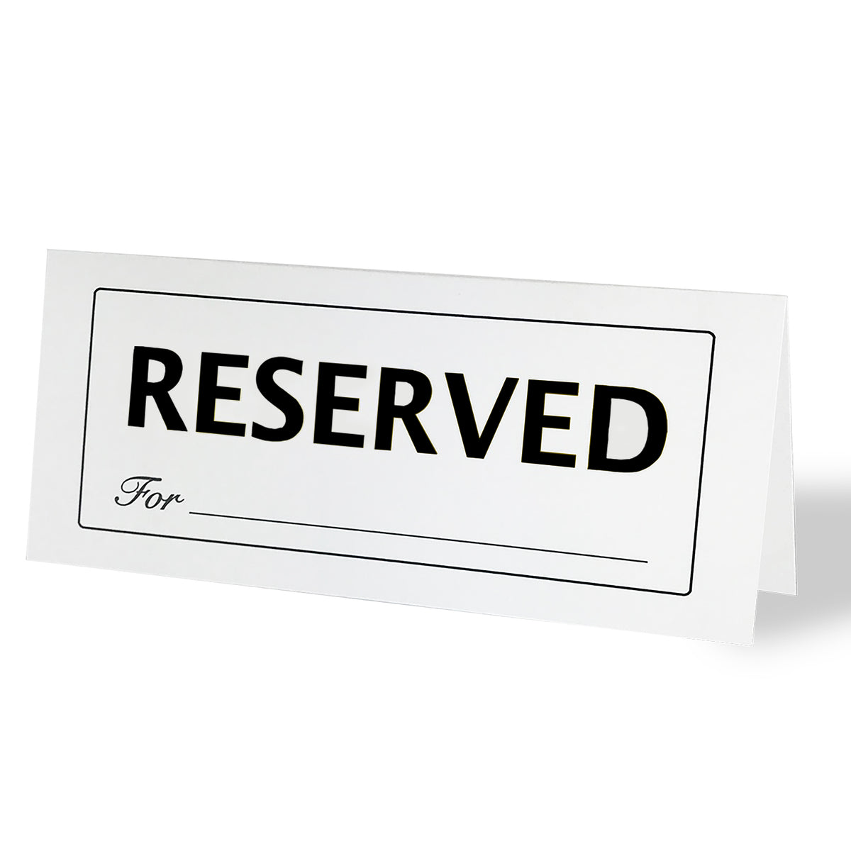 Reserved Tent Card- Packs of 100– Impress Prints