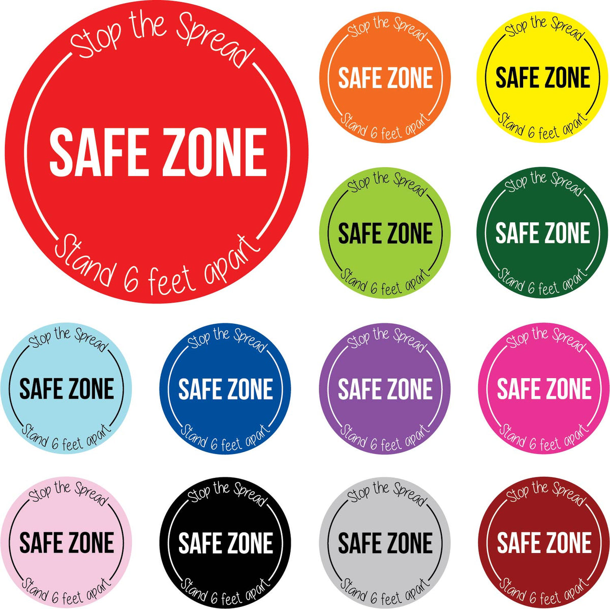 Safe Zone Circular Floor Decal– Impress Prints