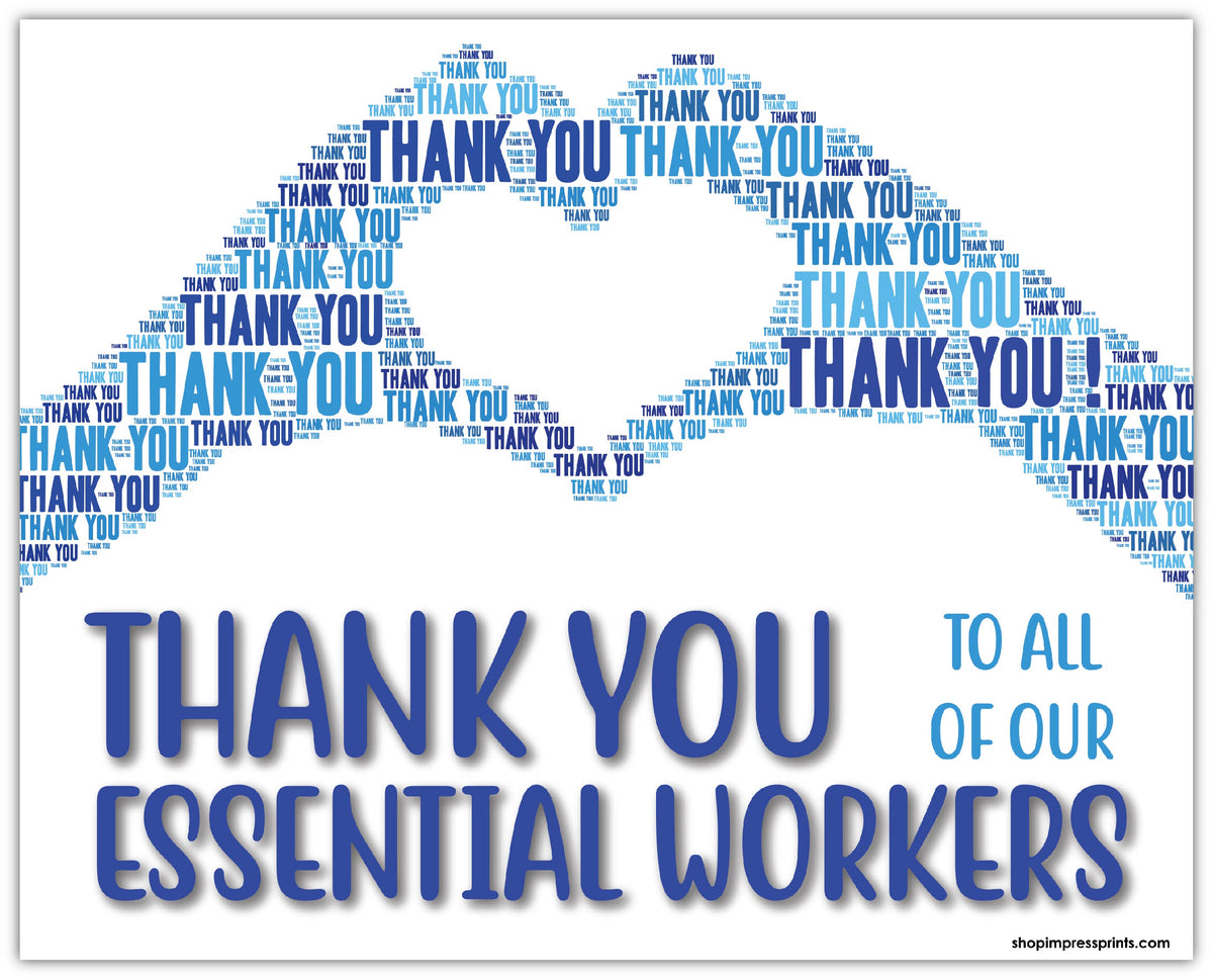 Essential Workers Lawn Sign– Impress Prints
