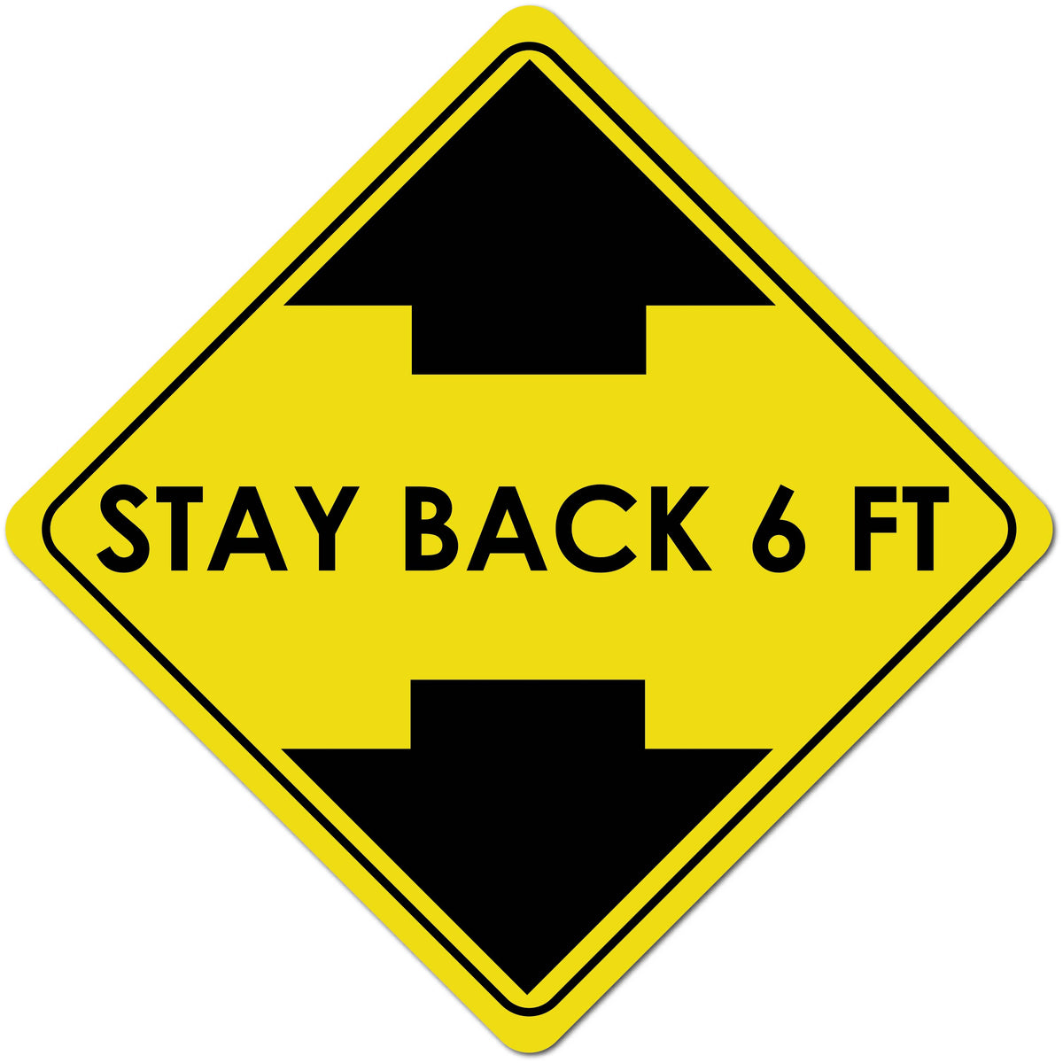 Caution Stay Back 6 Ft Decal– Impress Prints